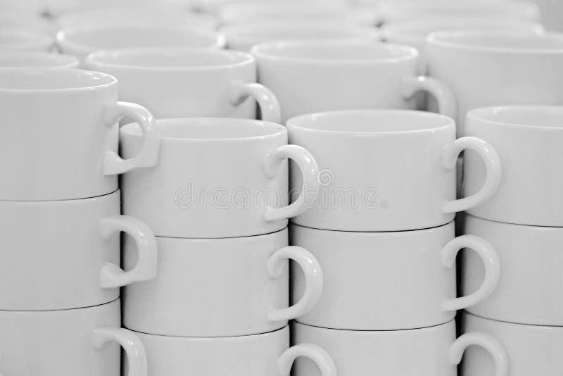 Pattern a Group of Empty White Cups Stock Image - Image of party ...