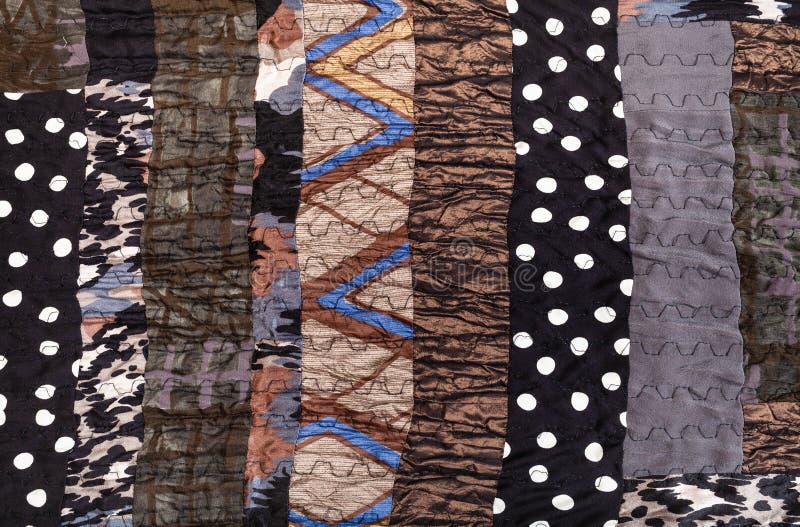 Pattern of Handmade Brown Patchwork Scarf Stock Image - Image of ...