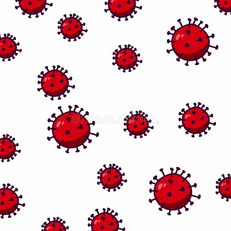 Pattern of Harmful Red Bacteria. Stock Illustration - Illustration of ...