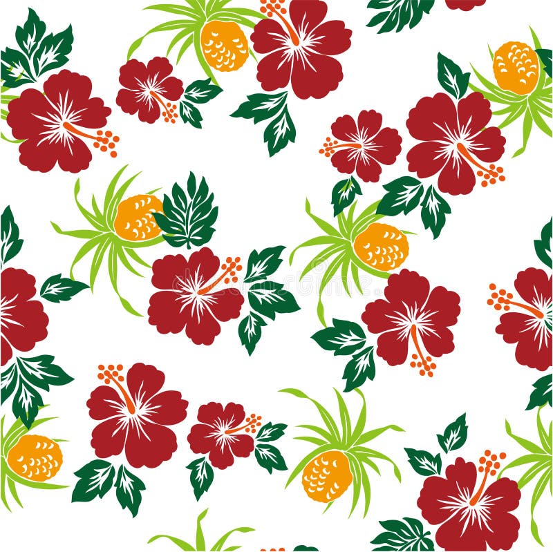 Pattern of the Hibiscus stock illustration. Illustration of hawaii ...