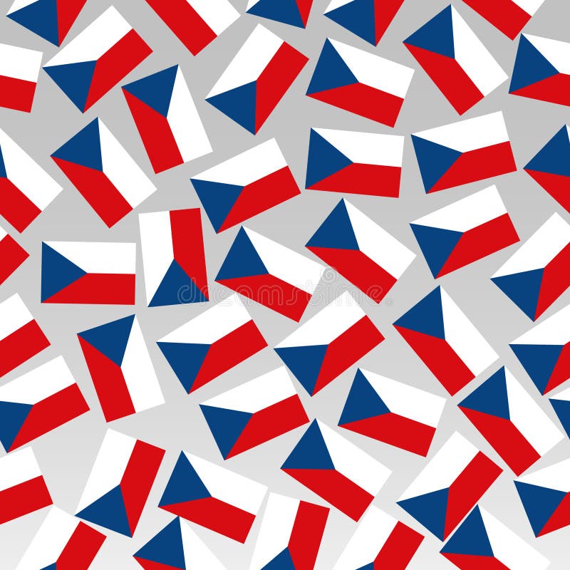 Pattern for Holidays with Flag of Czech. Happy Czech Day Background Stock Vector - Illustration ...