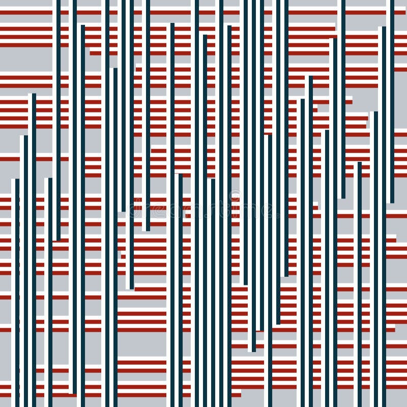 Pattern with Horizontal Red and Vertical Green Lines, Modern Stylish ...