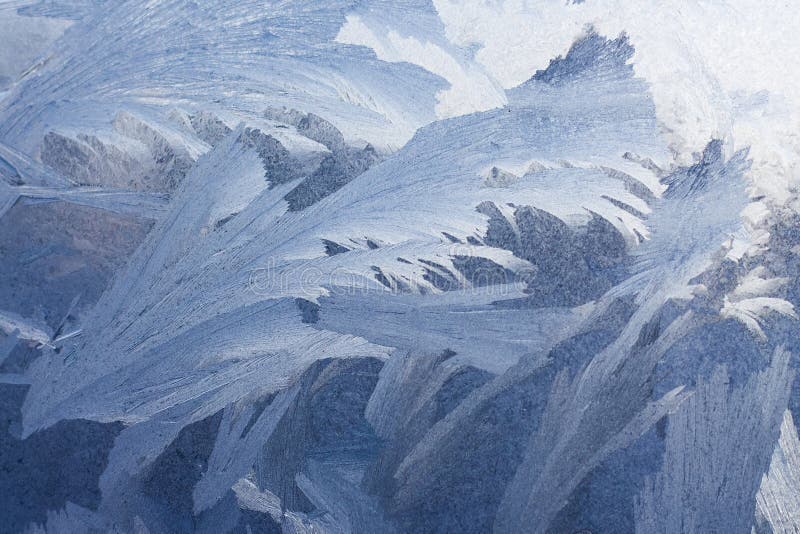 The Pattern, the Ice-covered Window Glass, Resembles the Leaves Stock ...