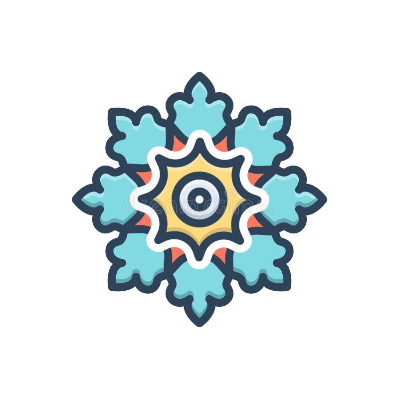 Color Illustration Icon for Pattern, Design and Rangoli Stock Vector ...
