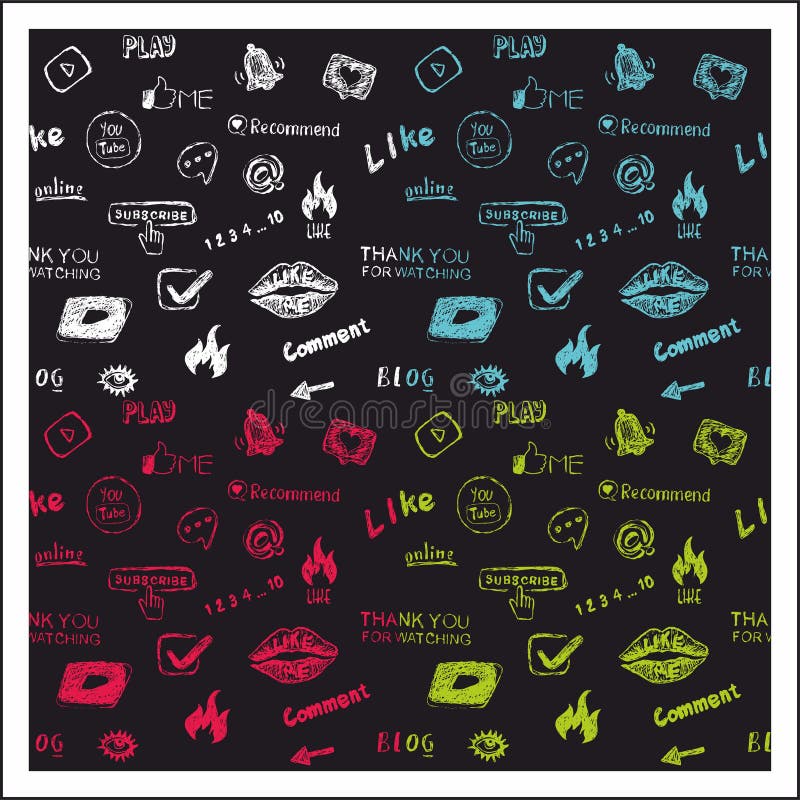 Youtube Pattern Stock Illustrations – 1,265 Youtube Pattern Stock ...