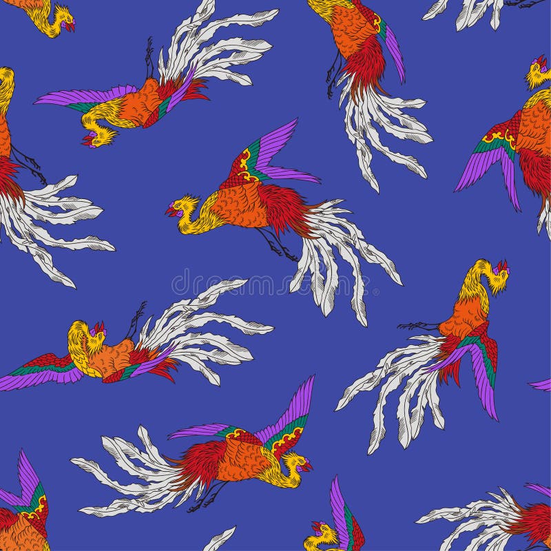 Pattern Illustration of the Chinese Phoenix Stock Vector - Illustration ...