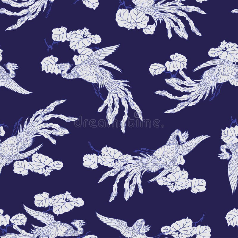 Pattern Illustration of the Chinese Phoenix Stock Vector - Illustration ...