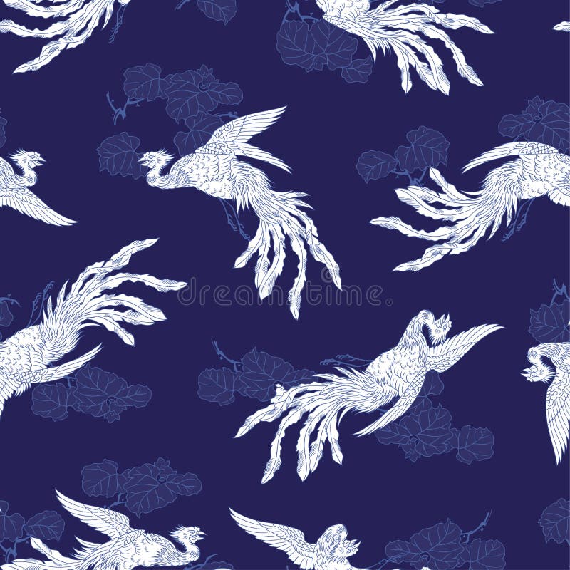 Pattern Illustration of the Chinese Phoenix Stock Vector - Illustration ...
