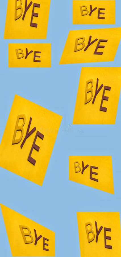 Pattern Illustration of Words Bye for Creative Art Stock Illustration ...
