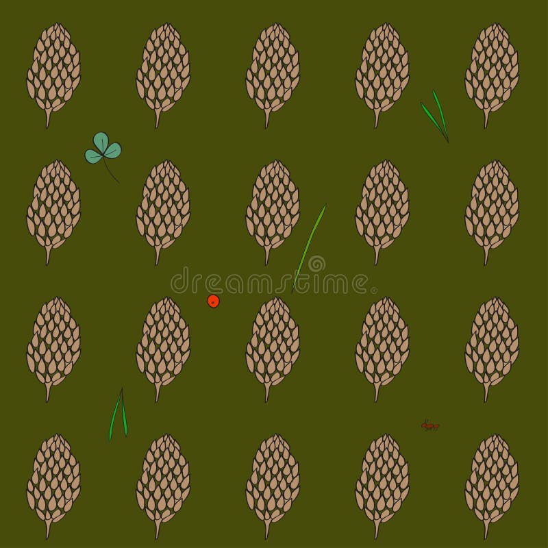 Pattern with the Image of Spots and Lines. Vector Stock Illustration ...