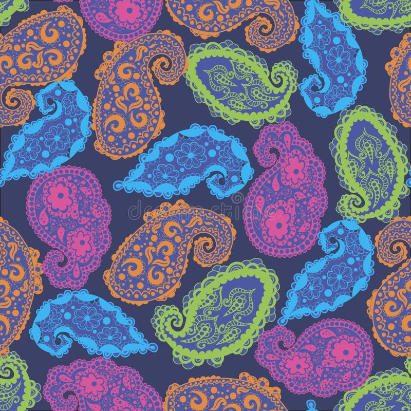 Pattern in Indian style. stock vector. Illustration of style - 46757637