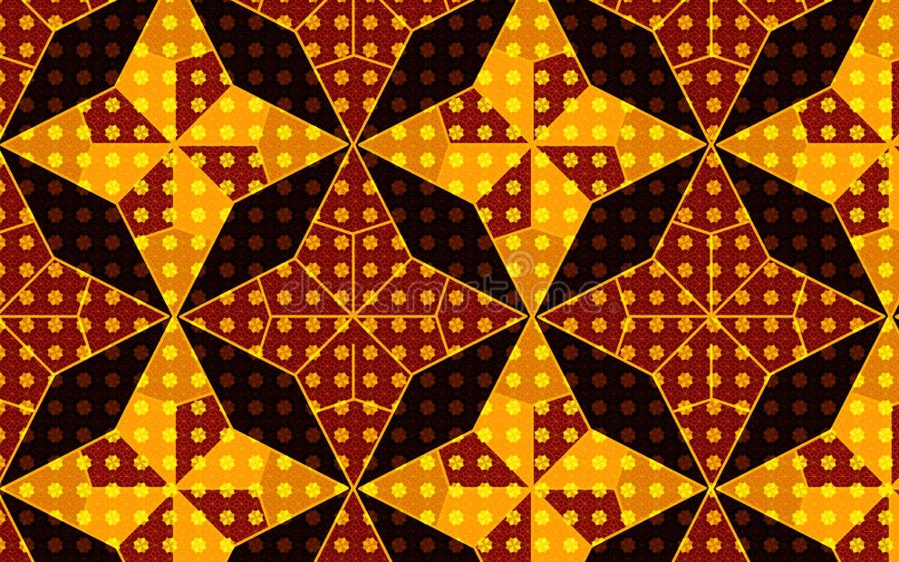 Pattern Inside Pattern Effect in a Vector Golden Brown and Yellow Stars ...