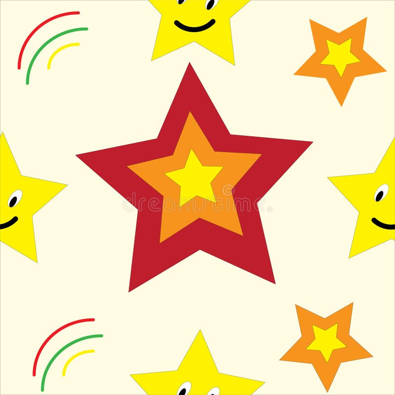 Cute Star Shape As a Fabric Pattern Stock Vector - Illustration of ...