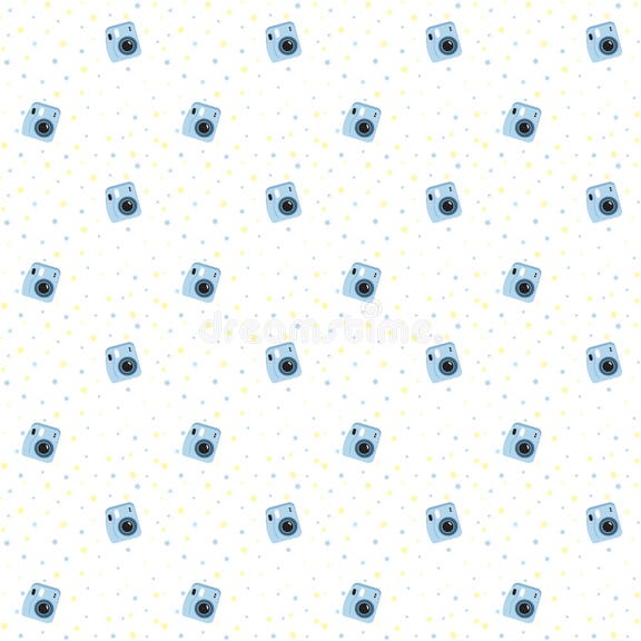 A Pattern of Instant Cameras and Stars Stock Vector - Illustration of ...