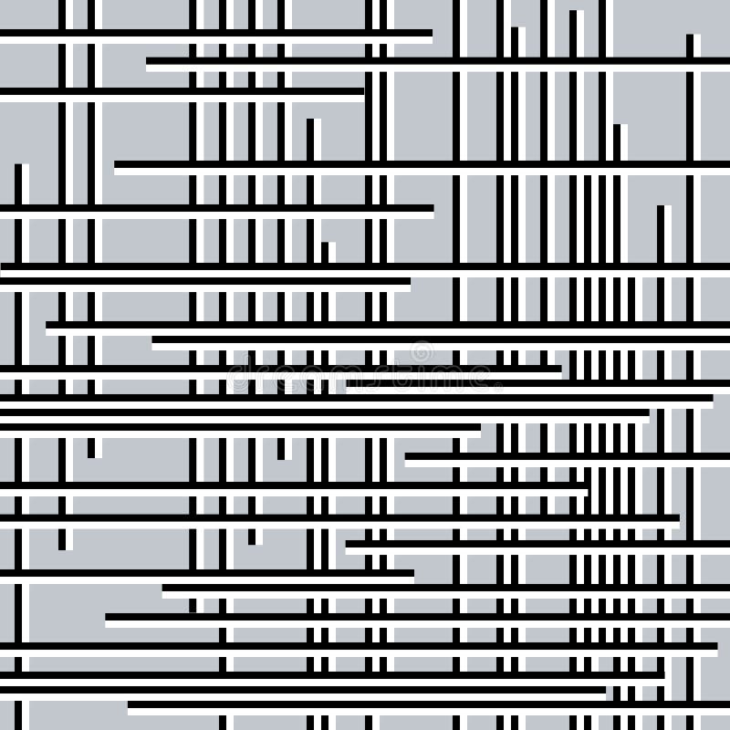 Pattern with Intersecting Black Stripes, Modern Stylish Image. Stock ...