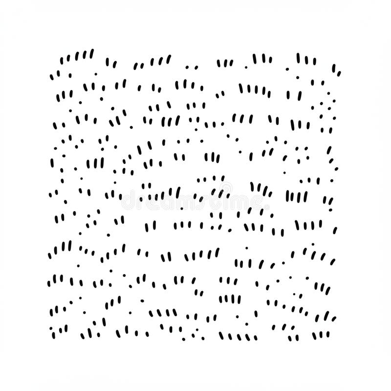 Pattern of Irregular Black Dashes and Dots Scattered Across a White ...