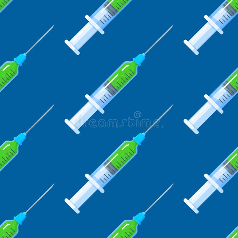 Pattern of Isolated Syringes with Anesthesia. Stock Vector ...