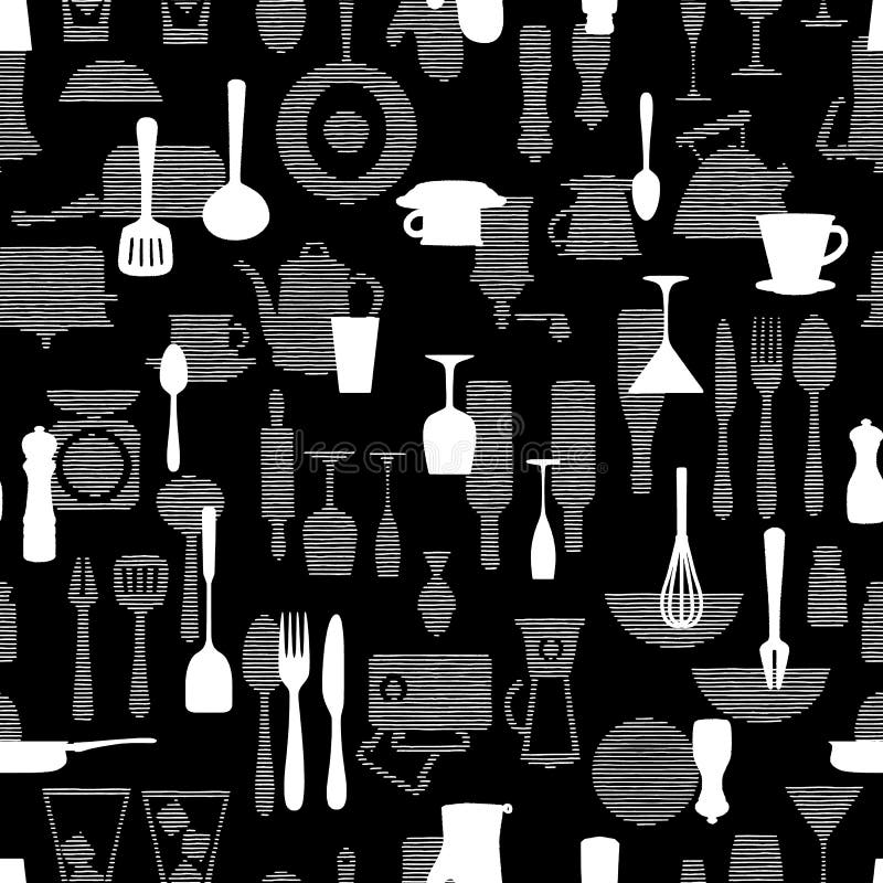 Pattern of the Kitchen Utensil, Stock Vector - Illustration of fashion ...