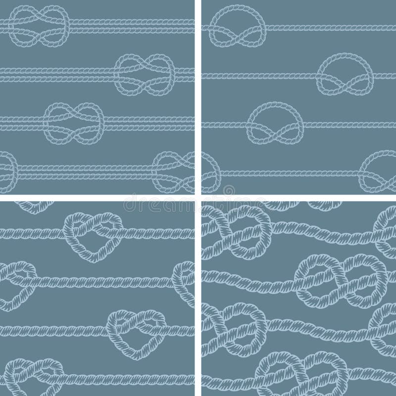 Pattern with knots, blue stock vector. Illustration of vintage - 208700985
