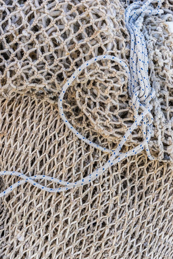 Pattern of Knotted Mesh of Commercial Fish Nets Stock Image - Image of ...