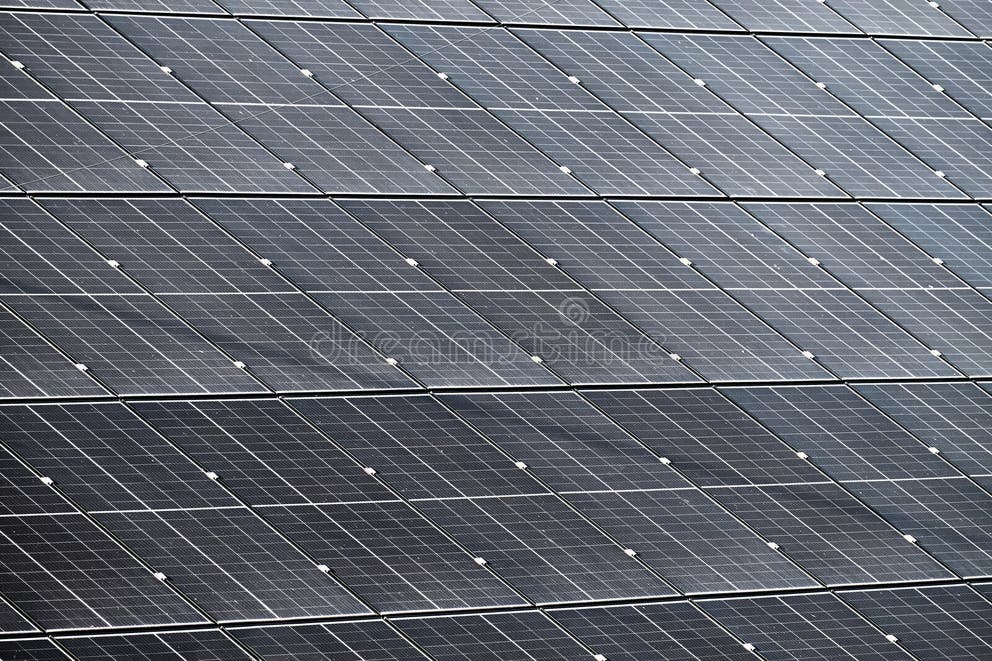 Pattern of Large Solar Panels Harnessing Sunlight for Renewable Energy ...