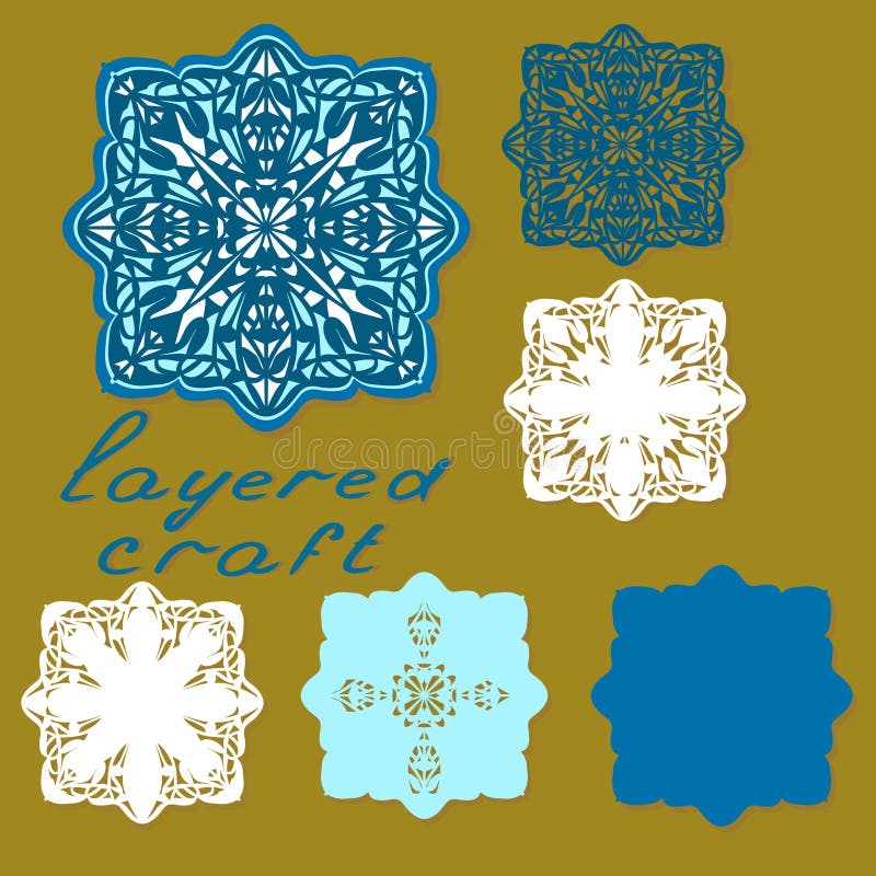 Pattern layered craft stock vector. Illustration of papercutting ...