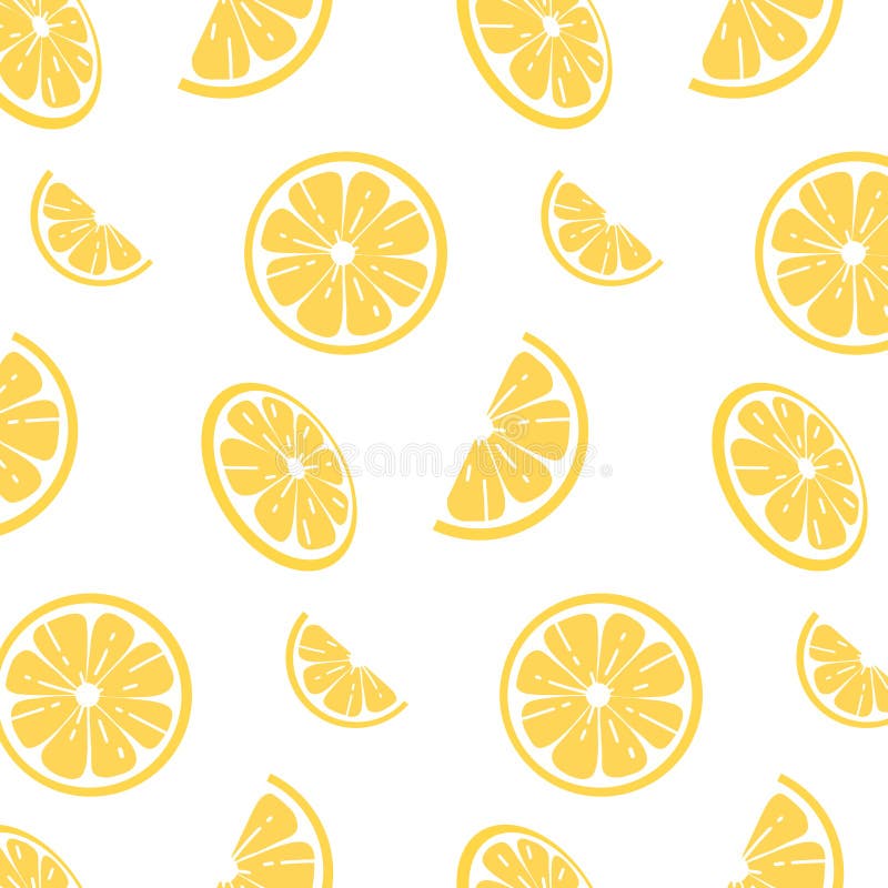 Pattern with Lemon Slices. Doodle Style.Seamless Pattern with Lemons ...