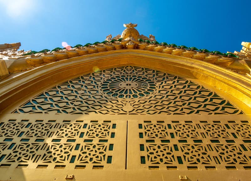 The Light Channel Above the Entrance Arch of the Pagoda Stock Photo ...