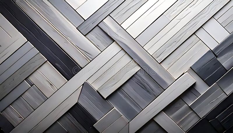 A Pattern of Light and Dark, Angled, Textured, Rectangular Blocks are ...