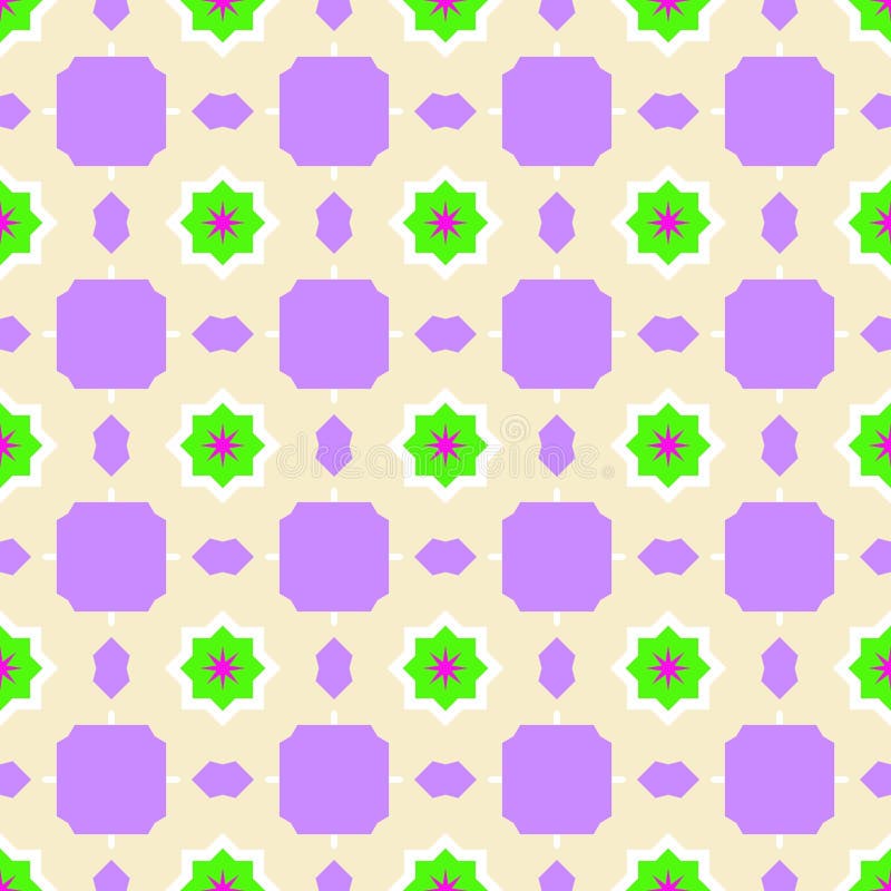 Geometric Pattern with Octagons and Star Shapes Stock Illustration ...