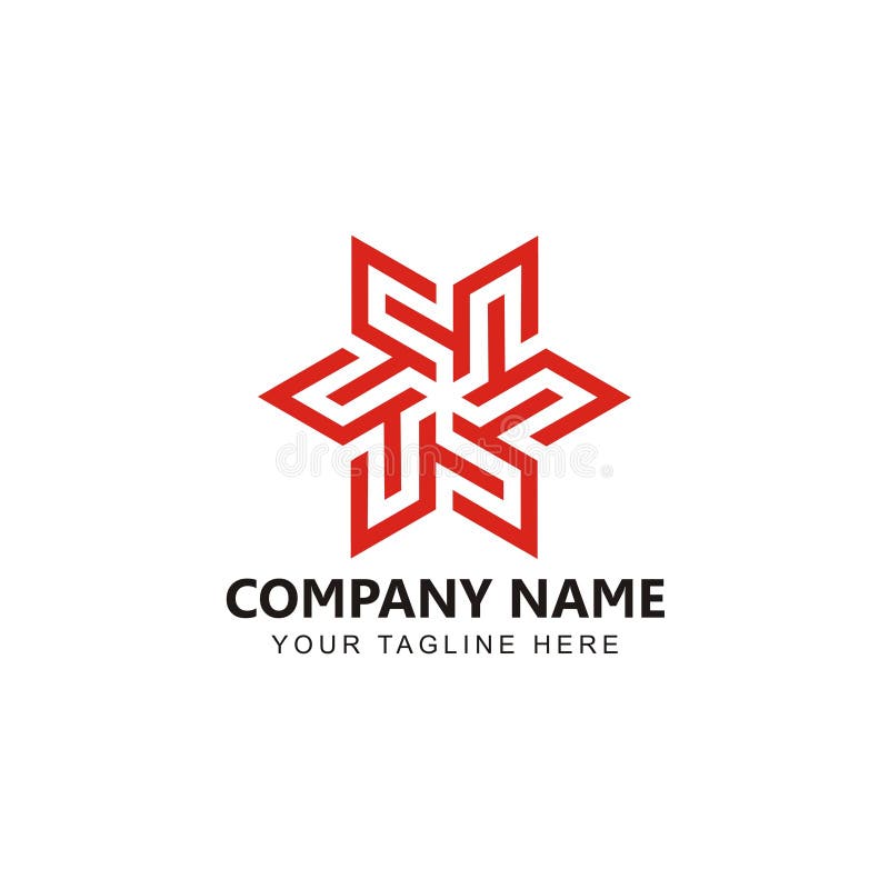 Pattern Line Art Logo Design Inspiration Stock Vector - Illustration of ...