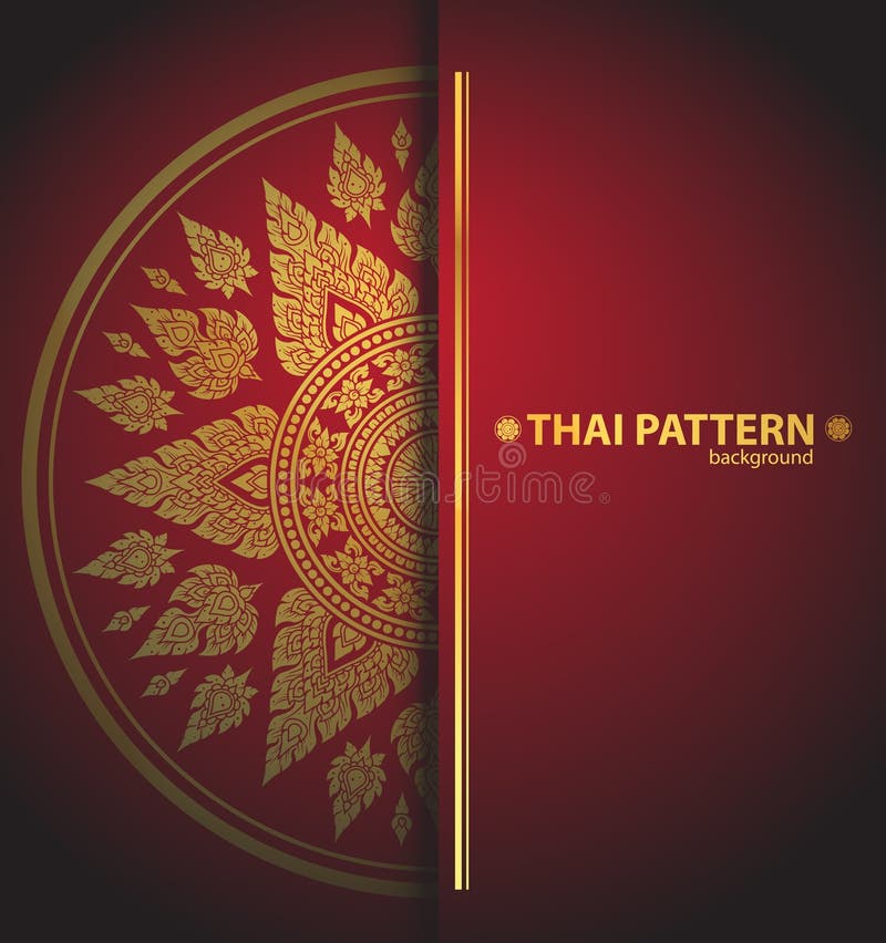 Thai Art Background Pattern Vector Stock Vector - Illustration of idea ...