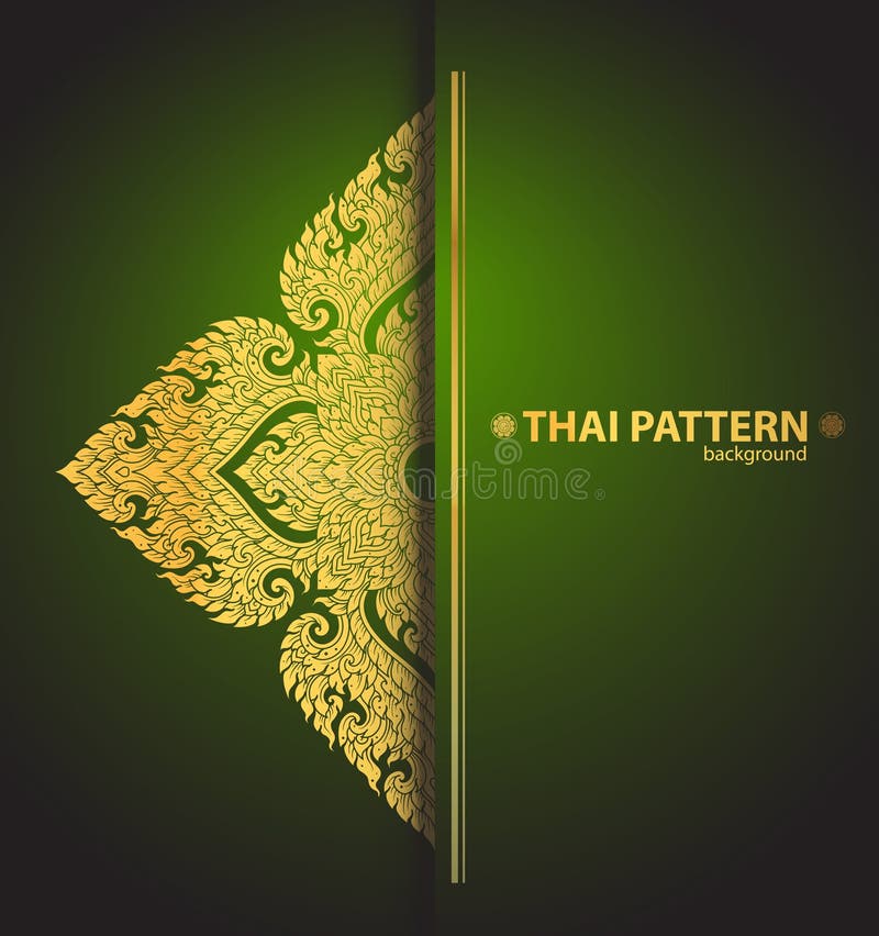 Set of Patterns Corners Decorative Ornaments Thai Art Stock Vector ...