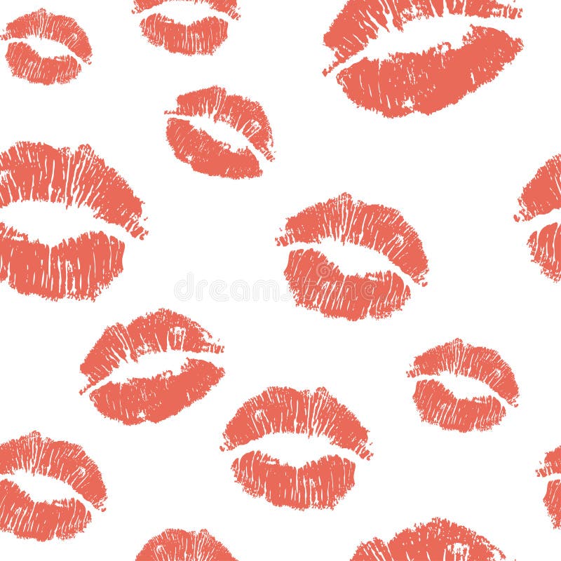 Lips Seamless Repeat Pattern Vector Illustration Stock Vector ...