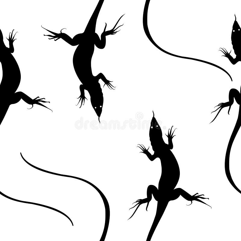 Pattern with a Lizard. Vector Image Stock Vector - Illustration of ...