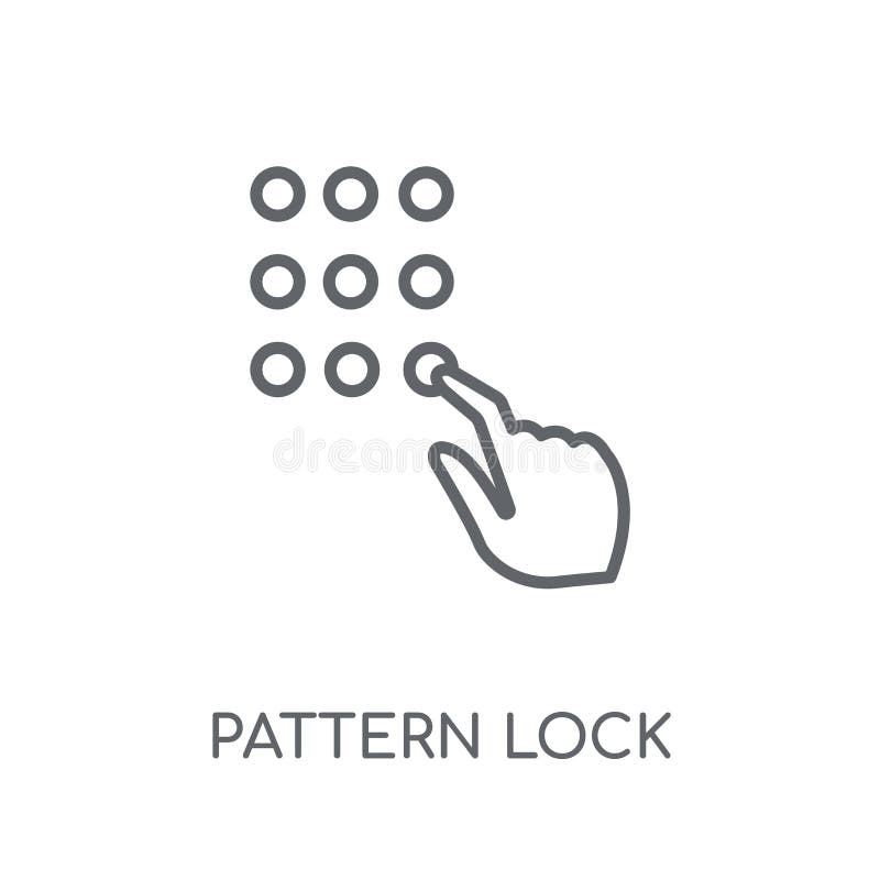 Pattern Lock Gesture Linear Icon. Modern Outline Pattern Lock Ge Stock ...