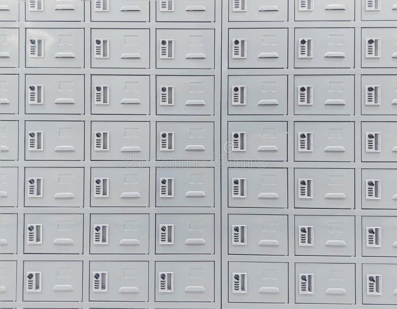 A Pattern of Locker Box Tier Cabinet Stock Image - Image of silver ...