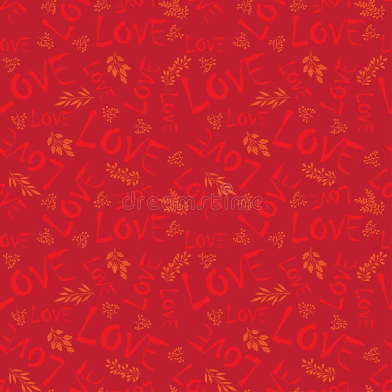 Pattern Love Color Holiday Red Stock Illustration - Illustration of ...