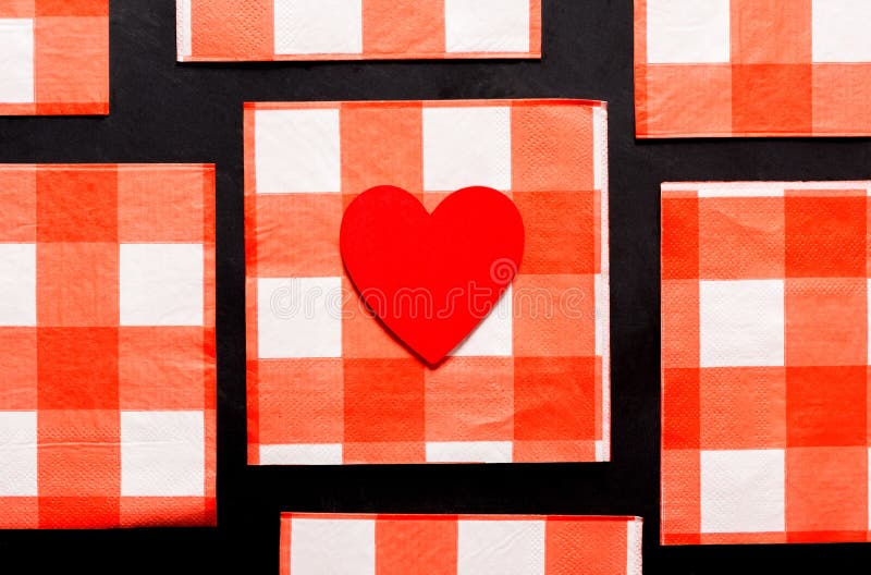 Pattern or Love: Heart on Checkered Pattern Stock Photo - Image of ...