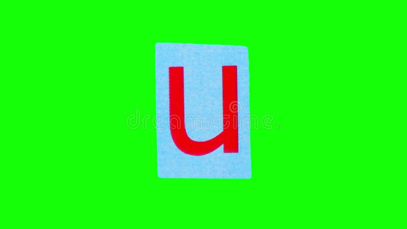 Pattern of Lowercase Letter U on Blue Piece of Paper Folding and ...
