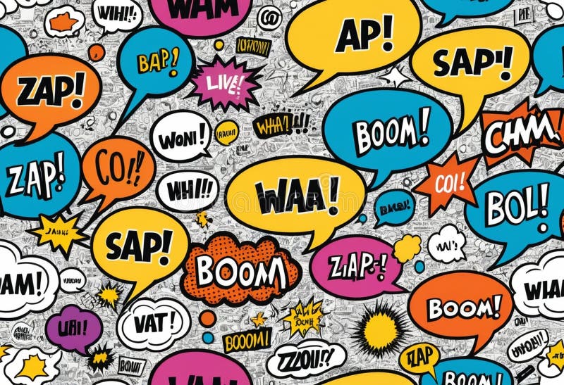 Speech Bubble Collage stock illustration. Illustration of phrases ...