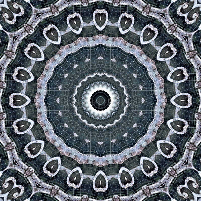 Wrought Iron Railing and Clinker Brickwork Seen through Kaleidoscope ...