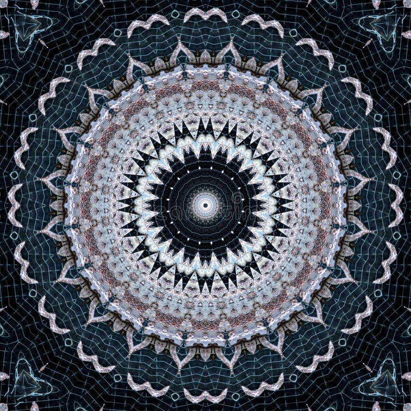 Wrought Iron Railing and Clinker Brickwork Seen through Kaleidoscope ...