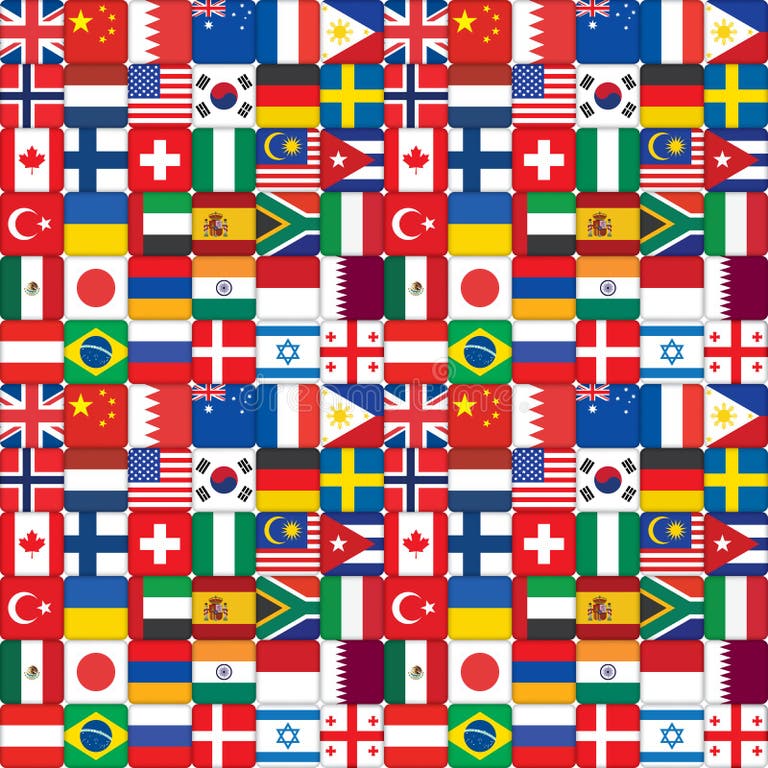 Pattern made of flag icons stock illustration. Illustration of denmark ...