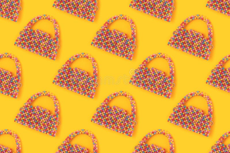 Pattern Made of Handcrafted Beaded Bag. Stock Image - Image of ...