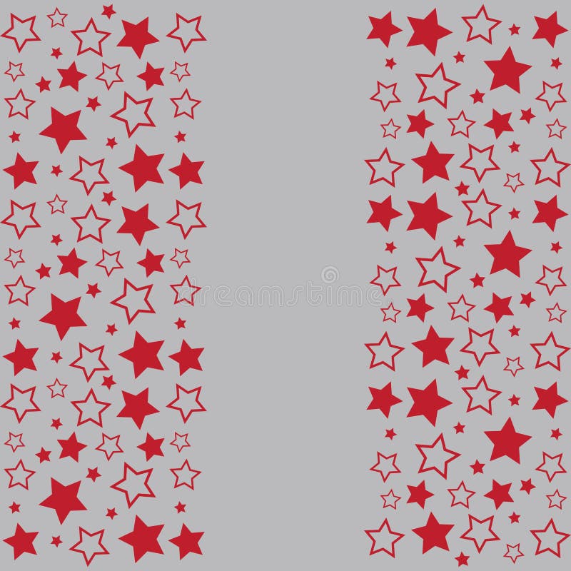 Frame with Blank Space for Text. Border of Red Stars. Gray Background ...