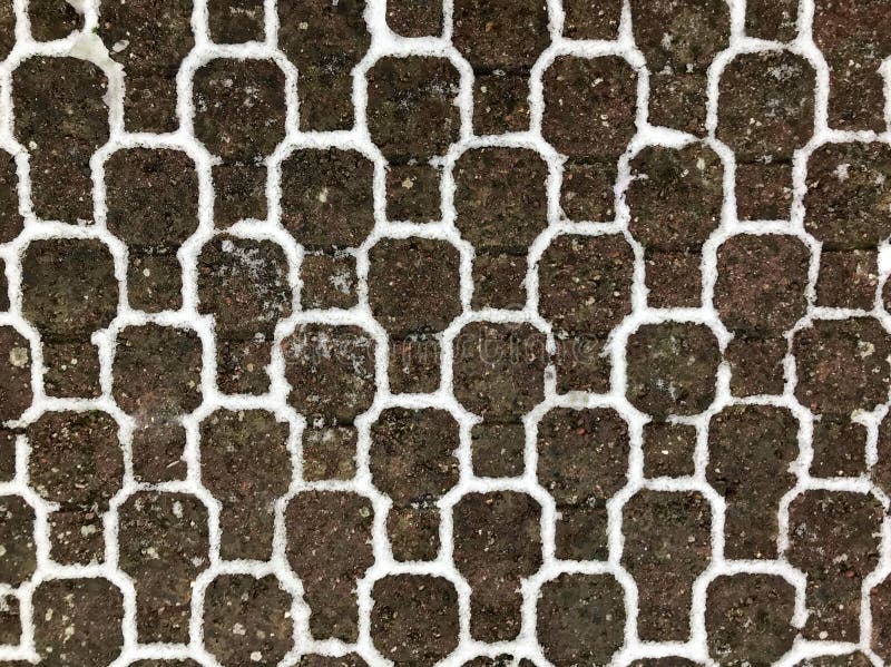 Pattern Made by Snow Ad Wind on the Stone Pavement Stock Photo - Image ...