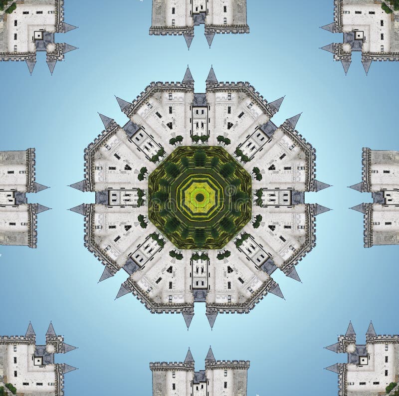 Pattern Made of the Towers from an Old Castle Stock Illustration ...