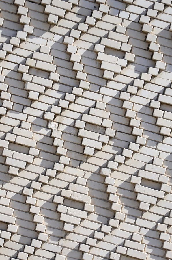 A Pattern Made of White Bricks in the Form of Diamond Shapes. De Stock ...