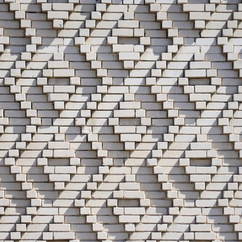 A Pattern Made of White Bricks in the Form of Diamond Shapes. De Stock ...